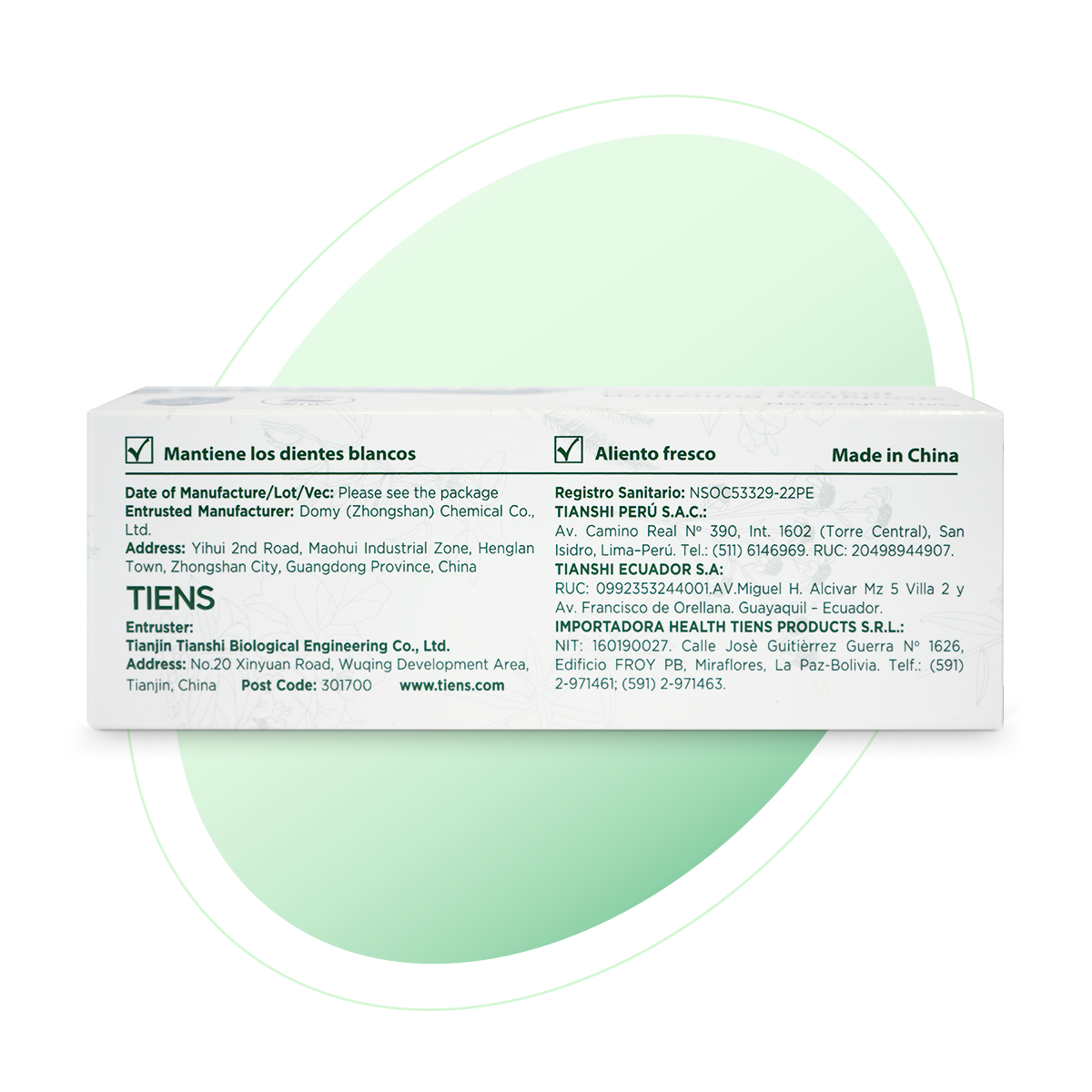 ORECARE 5 HERBAL WHITENING TOOTHPASTE|tiens|PE