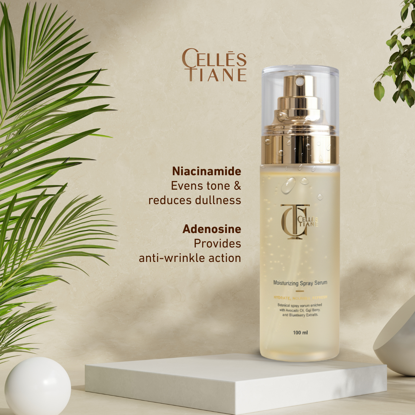 CELLES TIANE Moisturizing Spray Serum|tiens|UK
